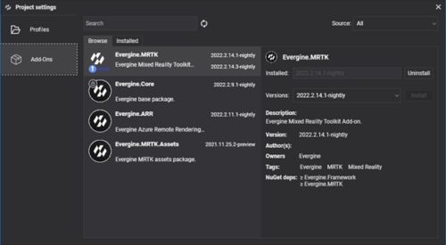 evergine-interface - Evergine